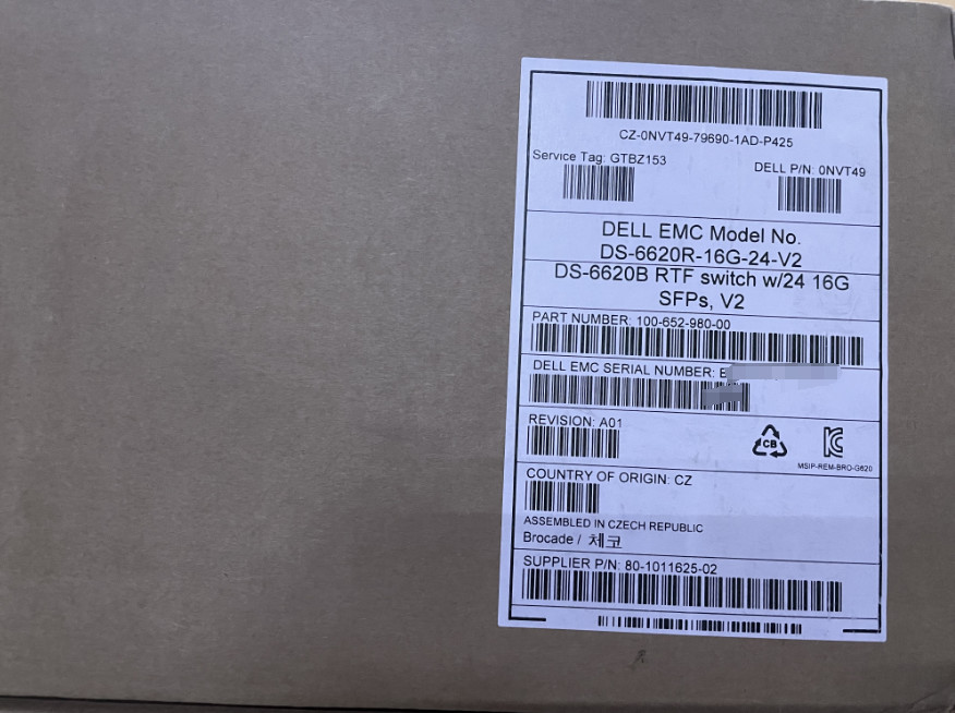 DELL EMC DS-6620B 브로케이드 네트워크 스위치 G620 48 SFP+ 포트 4x QSFP 16GB